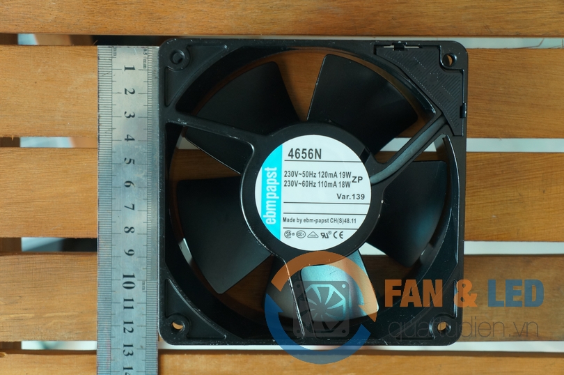 Quạt Ebm-papst 4656N, 230VAC, 119x119x38mm - Quạt hút Công nghiệp - Đèn LED Chiếu sáng