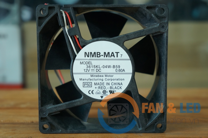 Quạt NMB MAT 3615KL-04W-B59, 12VDC, 92x92x38mm