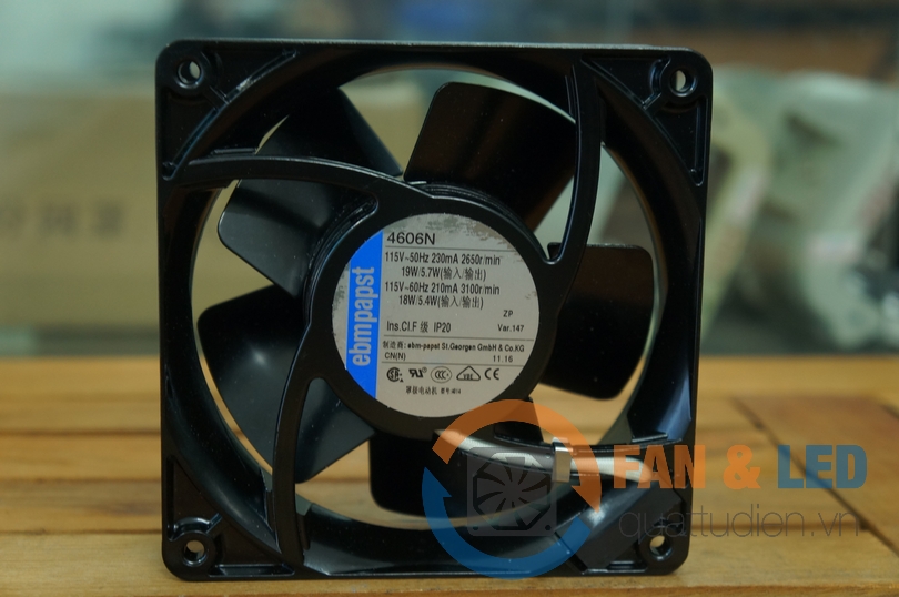 Quạt Ebmpapst 4606N, 115VAC, 119x119x38mm