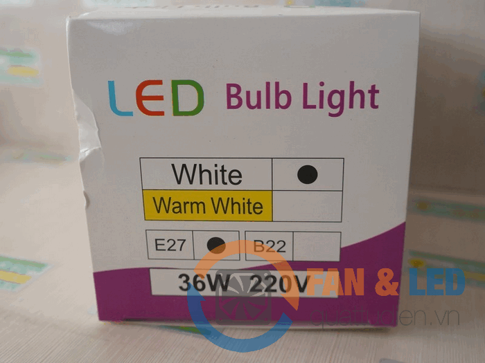 Den LED Bulb 36W Tru Tron002 - Quạt hút Công nghiệp - Đèn LED Chiếu sáng