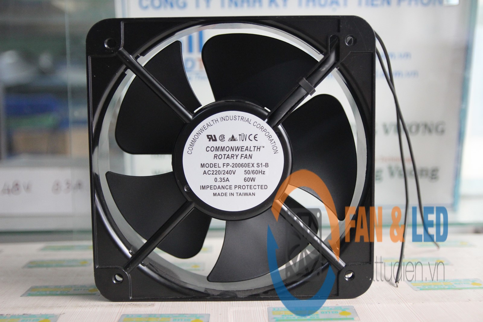 Quạt COMMONWEALTH FP-20060EX-S1-B, 220V/240VAC, 200x200x60mm