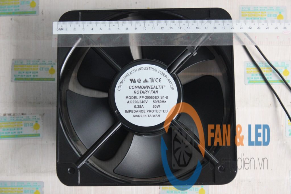 Quạt COMMONWEALTH FP-20060EX-S1-B, 220V/240VAC, 200x200x60mm